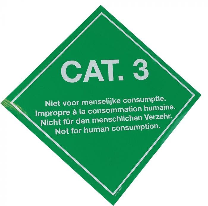ADR gevaarsetiket CAT 3 | TEVU