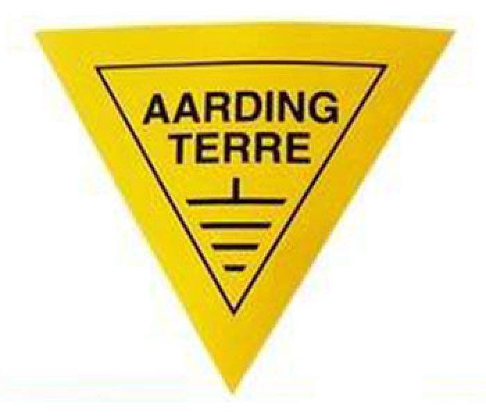 Sticker aarding driehoek | TEVU